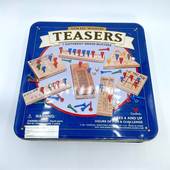 Cardinal | Toys | Vintage Teasers 7 Different Brain Busters Solid Wood ...
